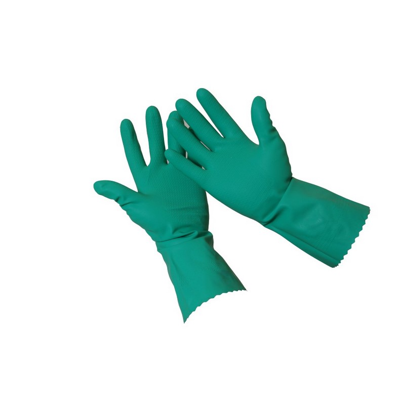 Skin Shield Silverlined Rubber Gloves | Green | #8 | Pair | Chem-Pack