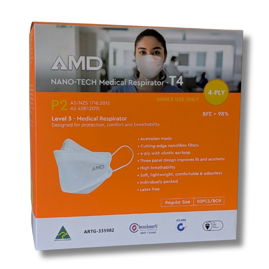 Disposable Respirator Mask | TGA Listed | Nano-Tech P2 | 50pcs | Chem-Pack