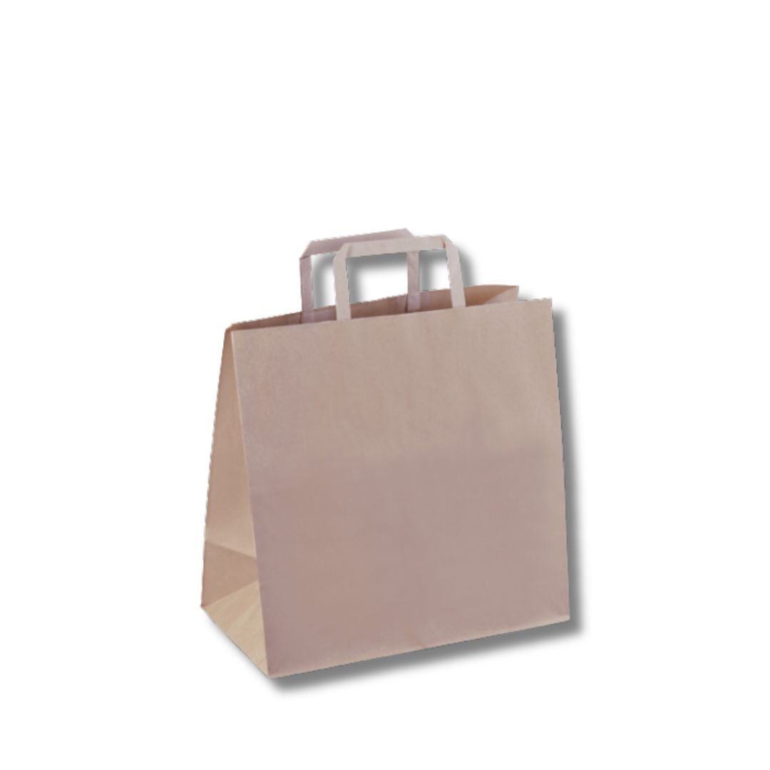 Paper Bags | Flat Handle | Brown | #5 | 200pcs | Chem-Pack